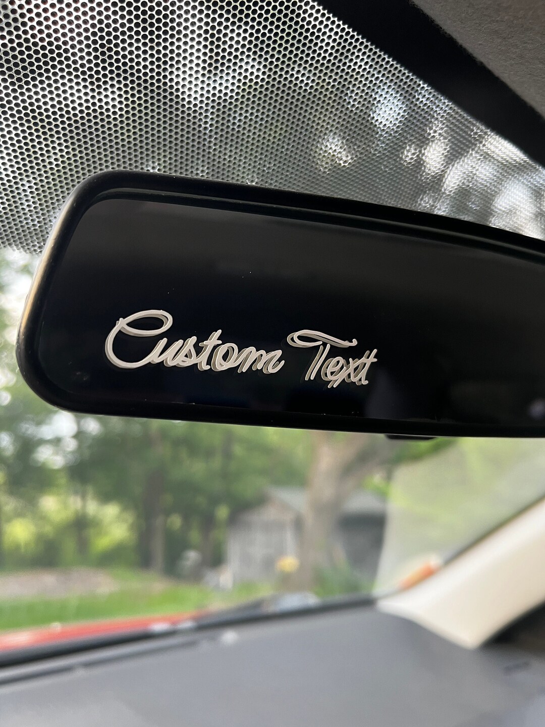 Custom Rear View Mirror Decal - Personalized Car Mirror Sticker - Funny ...