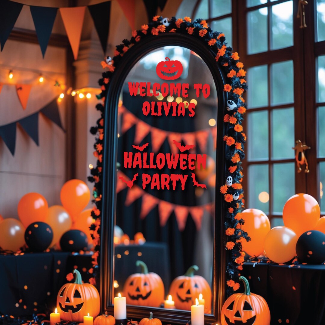 Personalized Halloween Party Welcome Sign - Personalized Halloween ...