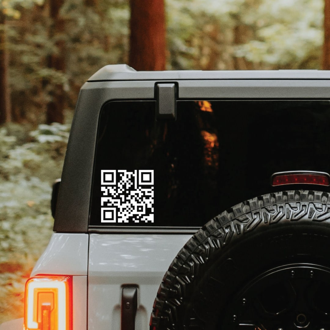 Website Custom QR Code Decal - Social Media Custom QR Code Sticker ...