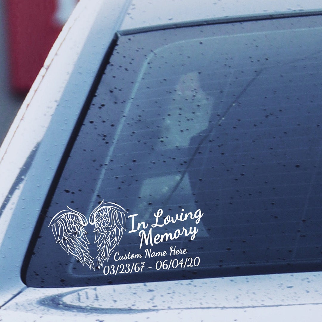 In Loving Memory Decal Sticker - Custom Memorial Decal - Personalized ...