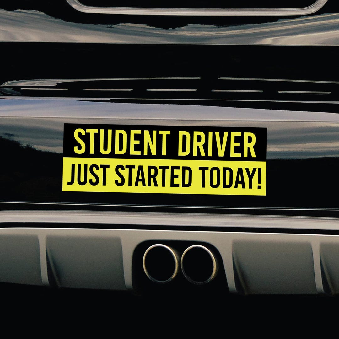 Hilarious Student Driver Bumper Sticker: Please Be Patient - Etsy