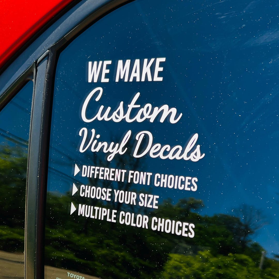 Custom Vinyl Decals From Text - Text Vinyl Decal - Vinyl Lettering ...