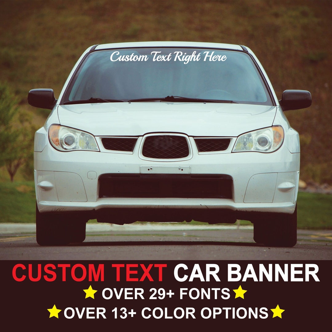 Windshield Banner Decal CUSTOM Windshield Vinyl Decal Sticker for ...