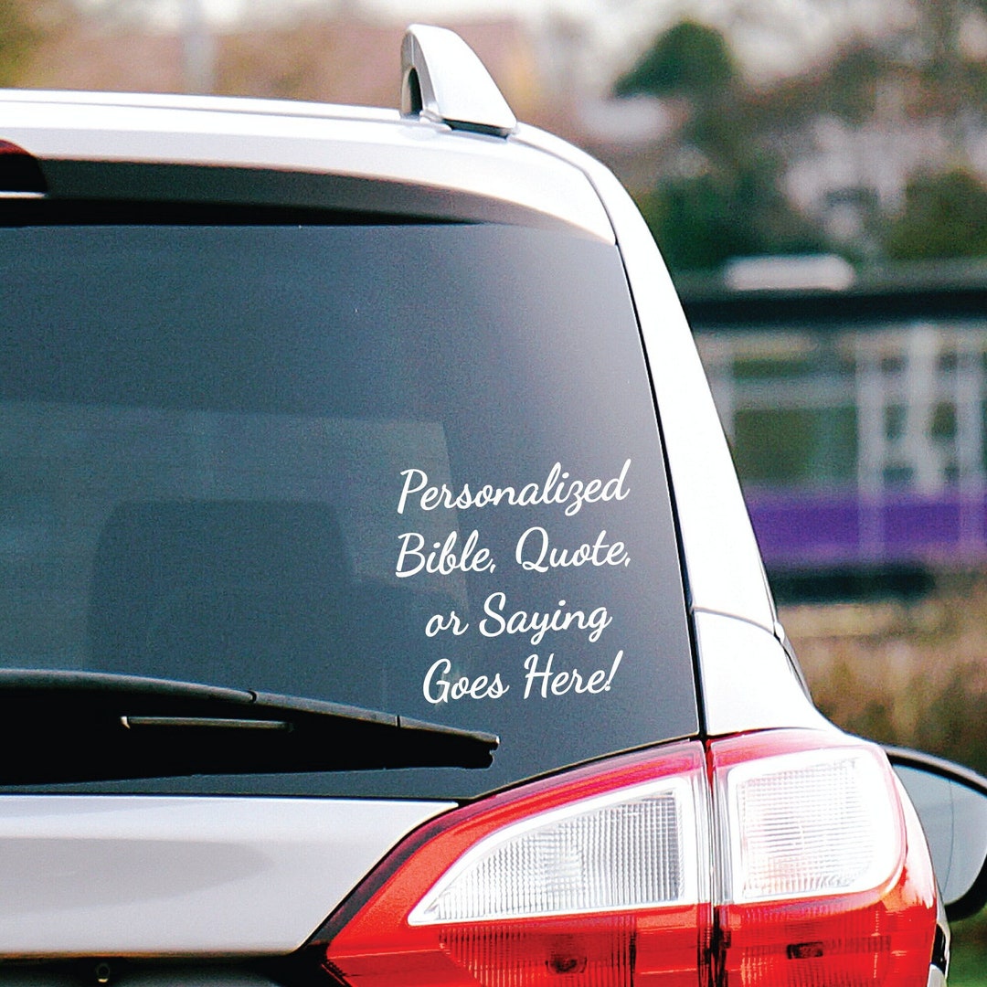 CUSTOM Bible Verse Car Decal - Custom Christian Sticker - Personalized ...