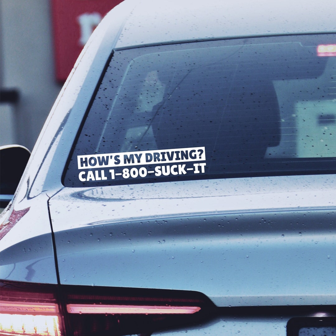 Funny Car Decal - Hilarious Decals - Waterproof Decal for Car - Car ...
