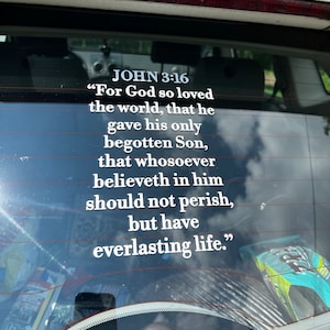 CUSTOM Bible Verse Car Decal - Custom Christian Sticker - Personalized ...
