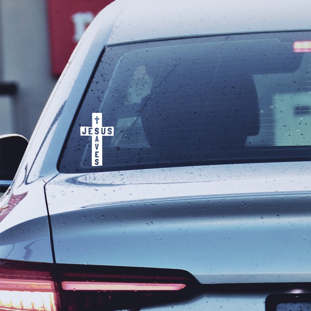 Jesus Saves Sticker Decal - Jesus Sticker - Jesus Decal - Religion ...
