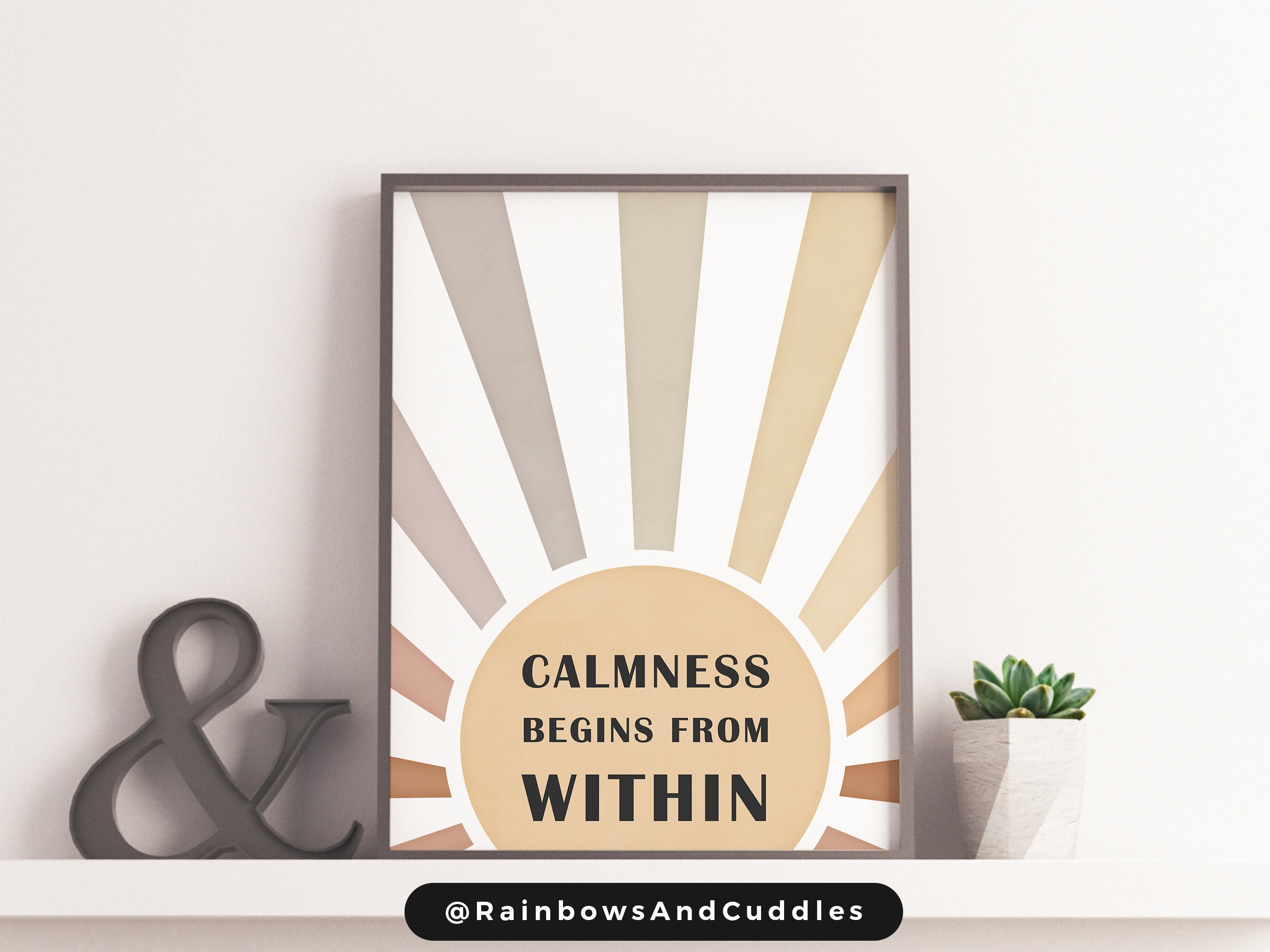 Self Care Poster Boho Therapy Counselor Wall Art Calm Corner CBT DBT ...