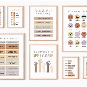 16 Calm Corner Posters Boho Printable Bundle Calm Corner Autism Posters ...