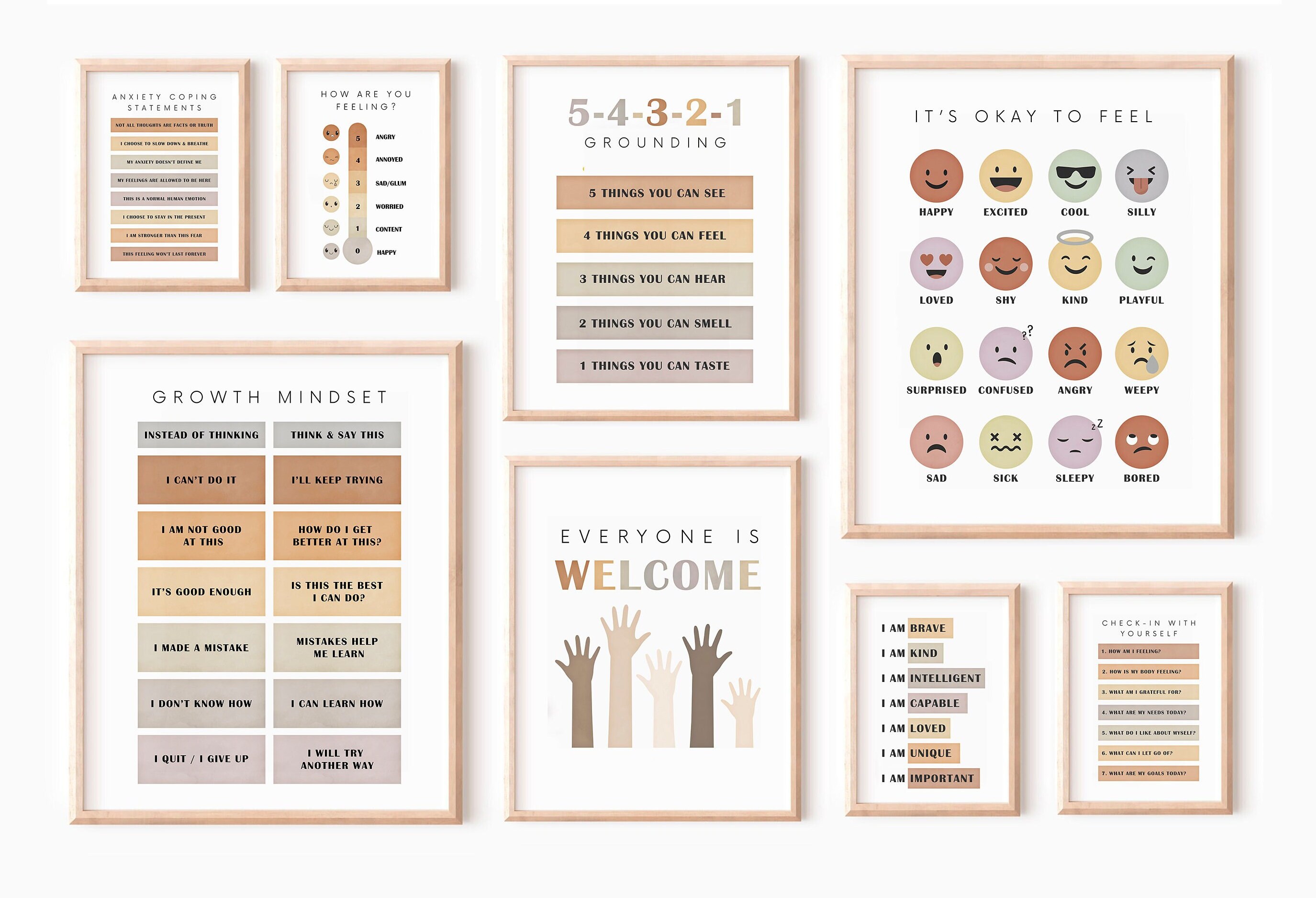 16 Calm Corner Posters Boho Printable Bundle Calm Corner Autism Posters ...