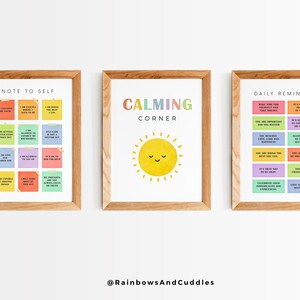 Calming Corner Printable, Daily Reminder Poster, Note to Self Chart ...