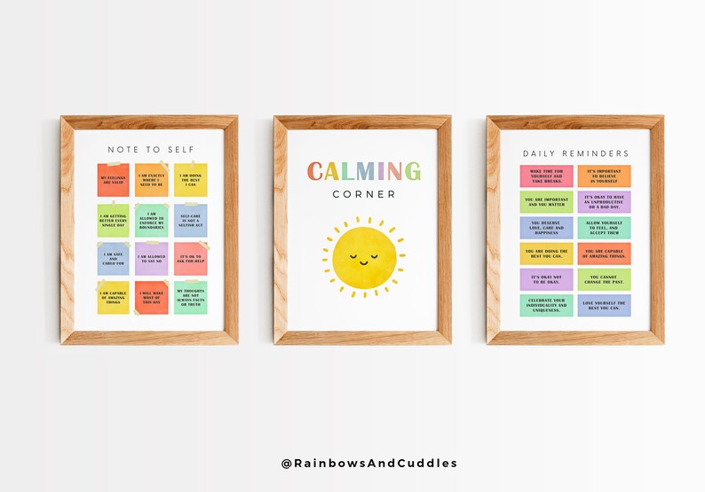Calming Corner Printable Daily Reminder Poster Note to Self - Etsy