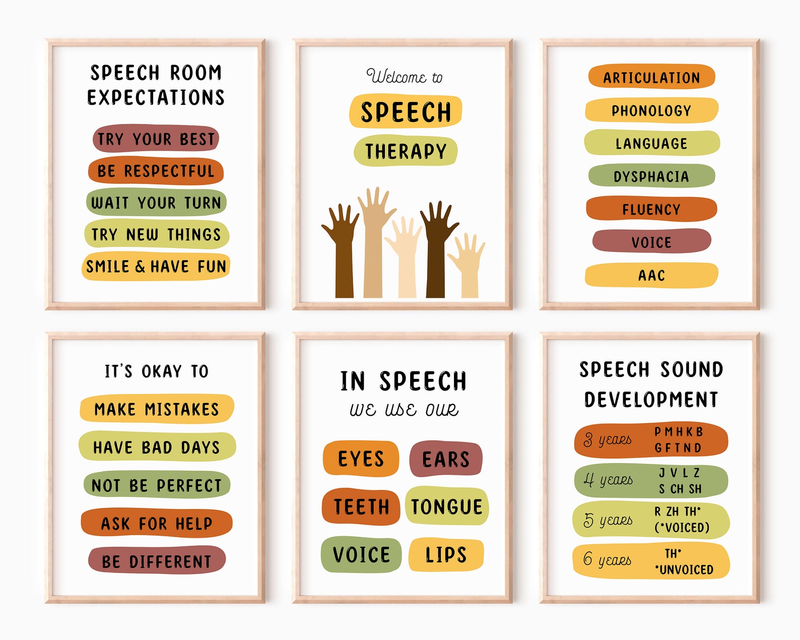 Speech Therapy Poster Boho Speech Therapy Room Decor Speech - Etsy