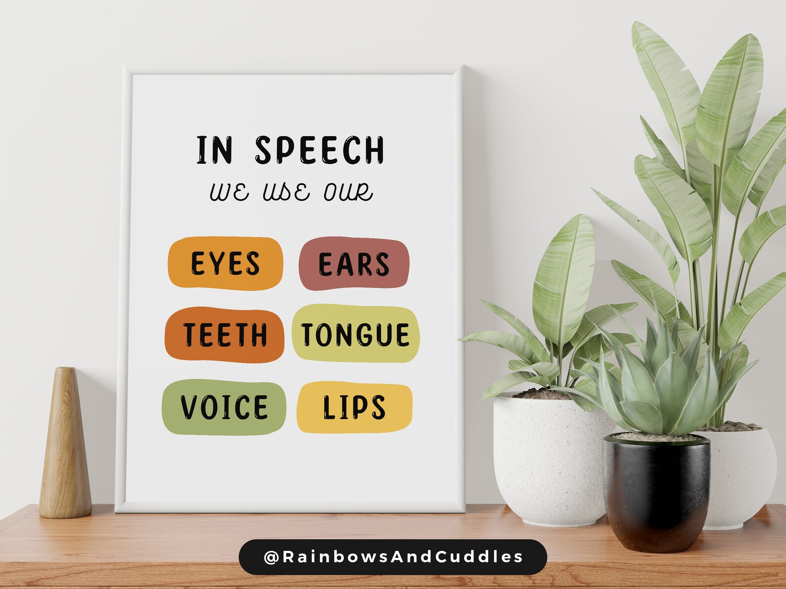 Speech Therapy Poster Boho Speech Therapy Room Decor Speech - Etsy