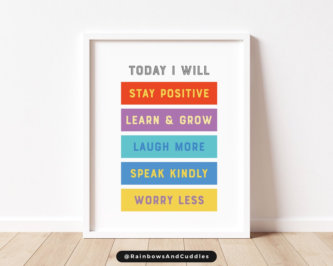 Printable Affirmation Poster for Kids Affirmation Posters - Etsy