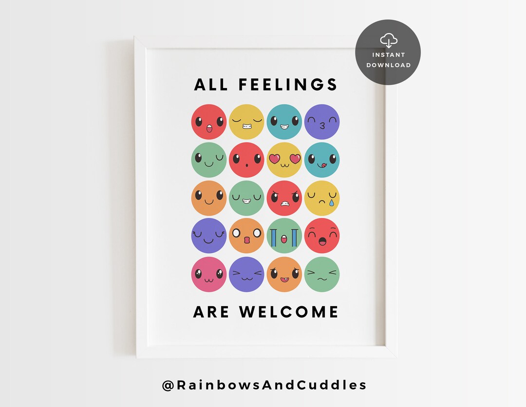 Feelings Poster Early Education Poster Educational Posters for Toddler ...