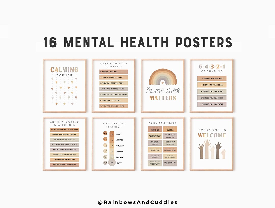 16 School Counseling Posters Counselor Office Decor Psychologist ...