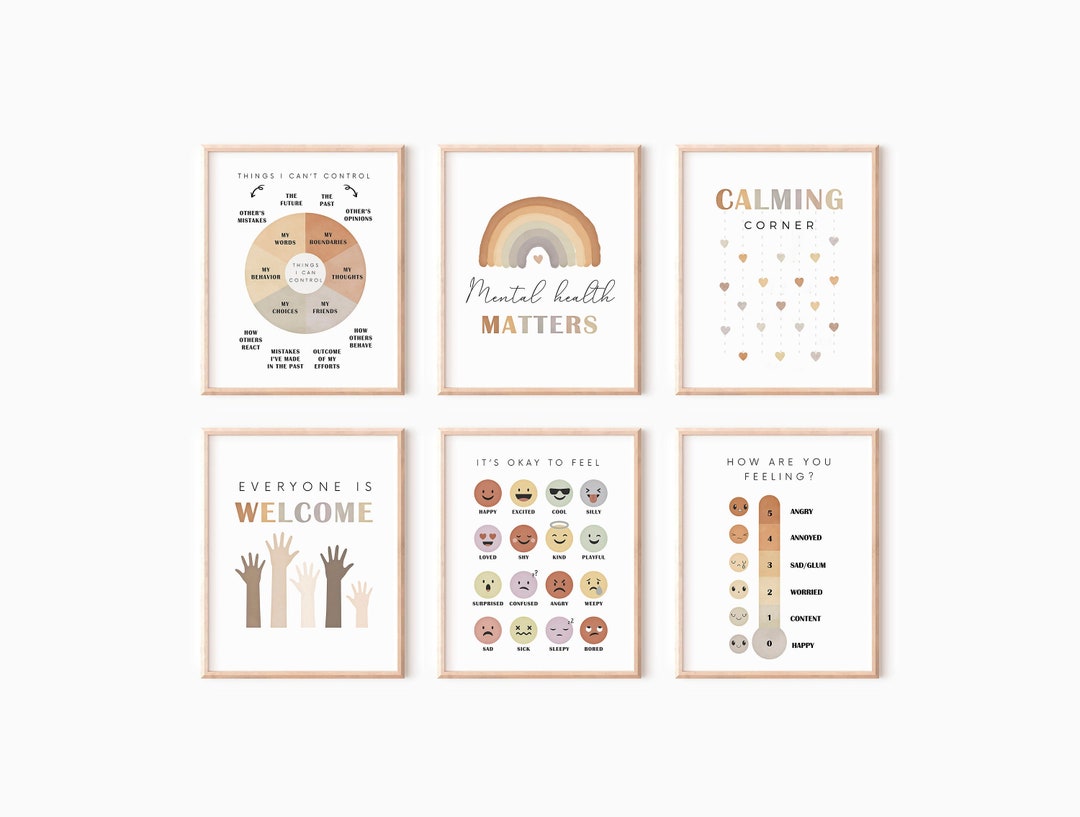 16 Calm Corner Posters Boho Printable Bundle Calm Corner Autism Posters ...