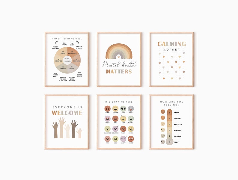 16 Calm Corner Posters Boho Printable Bundle Calm Corner Autism Posters ...