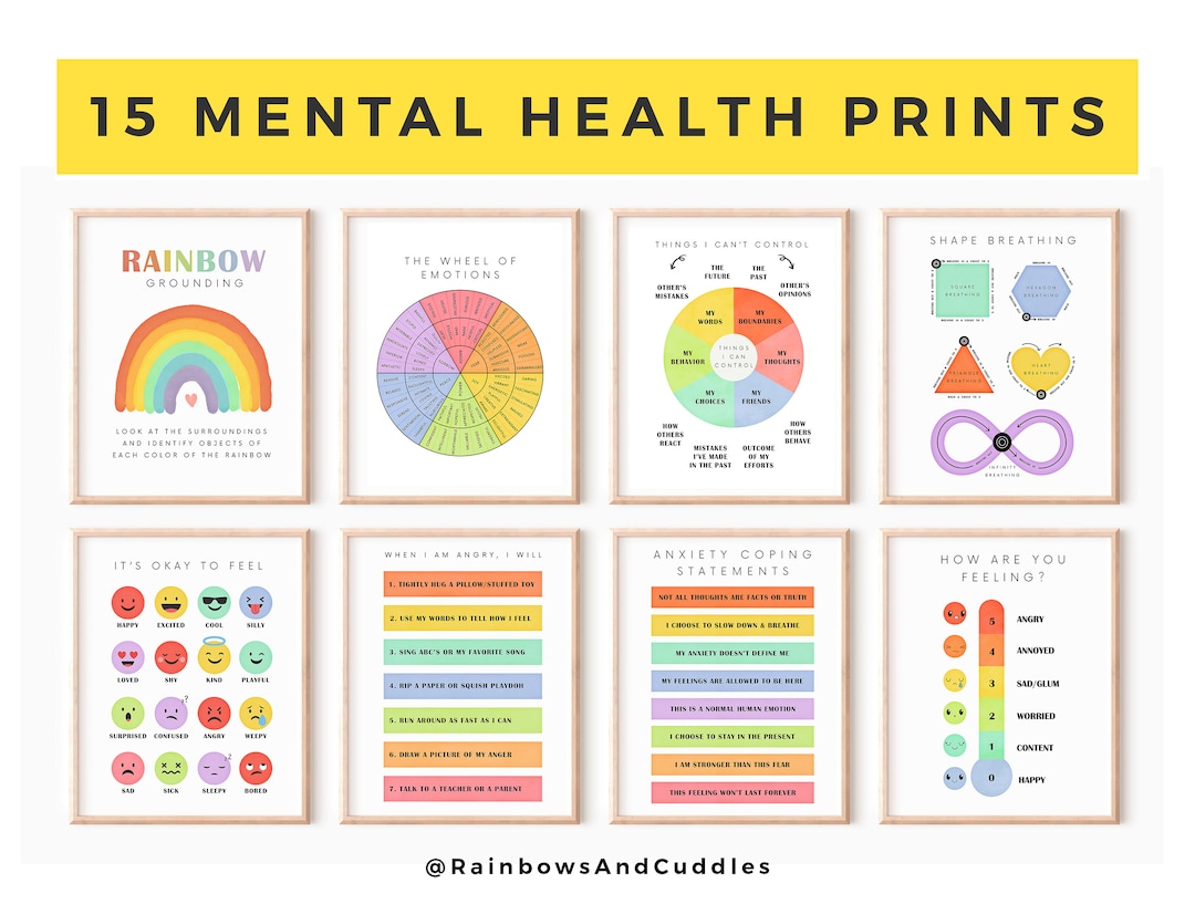 15 Counseling Posters Office Decor School Psychologist Wall Art Therapy ...