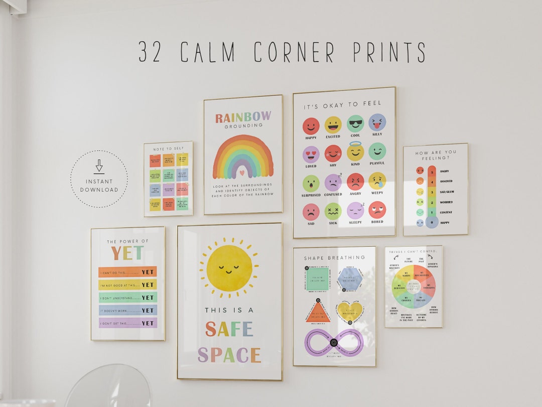 32 Calm Corner Autism Printable Bundle Calming Corner Posters Peace ...