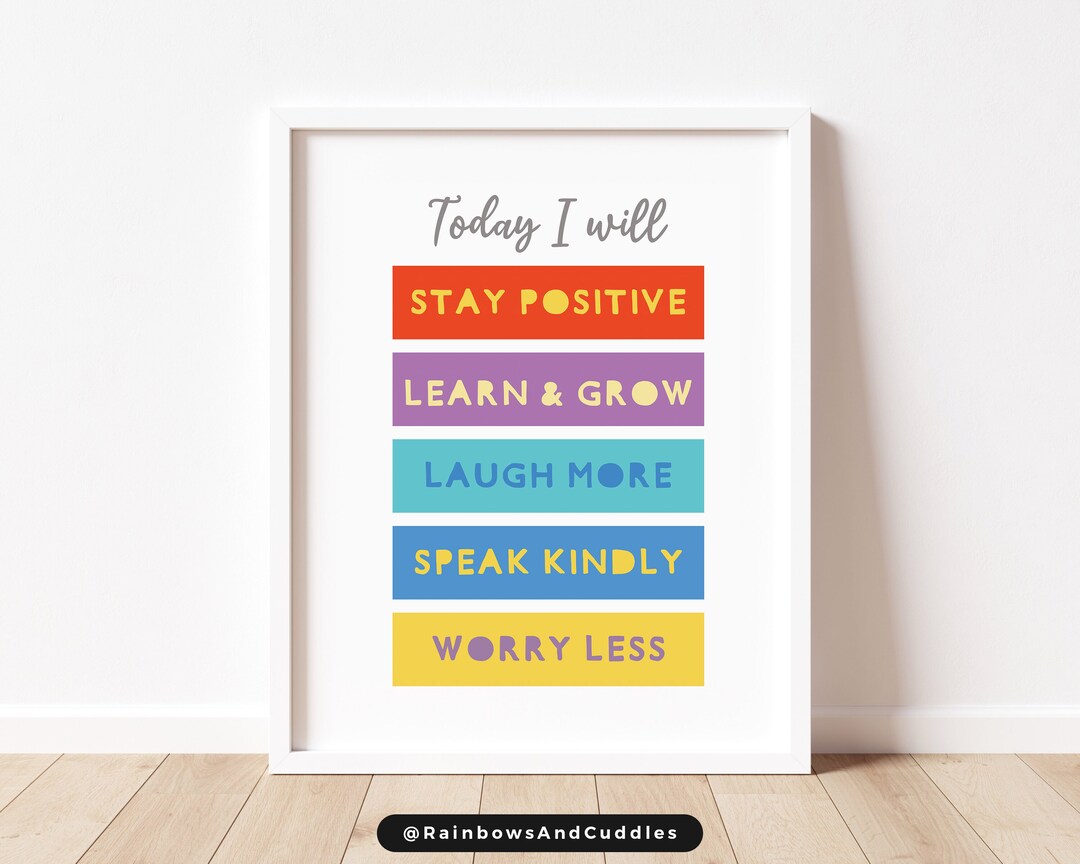 Printable Affirmation Poster for Kids Affirmation Posters - Etsy
