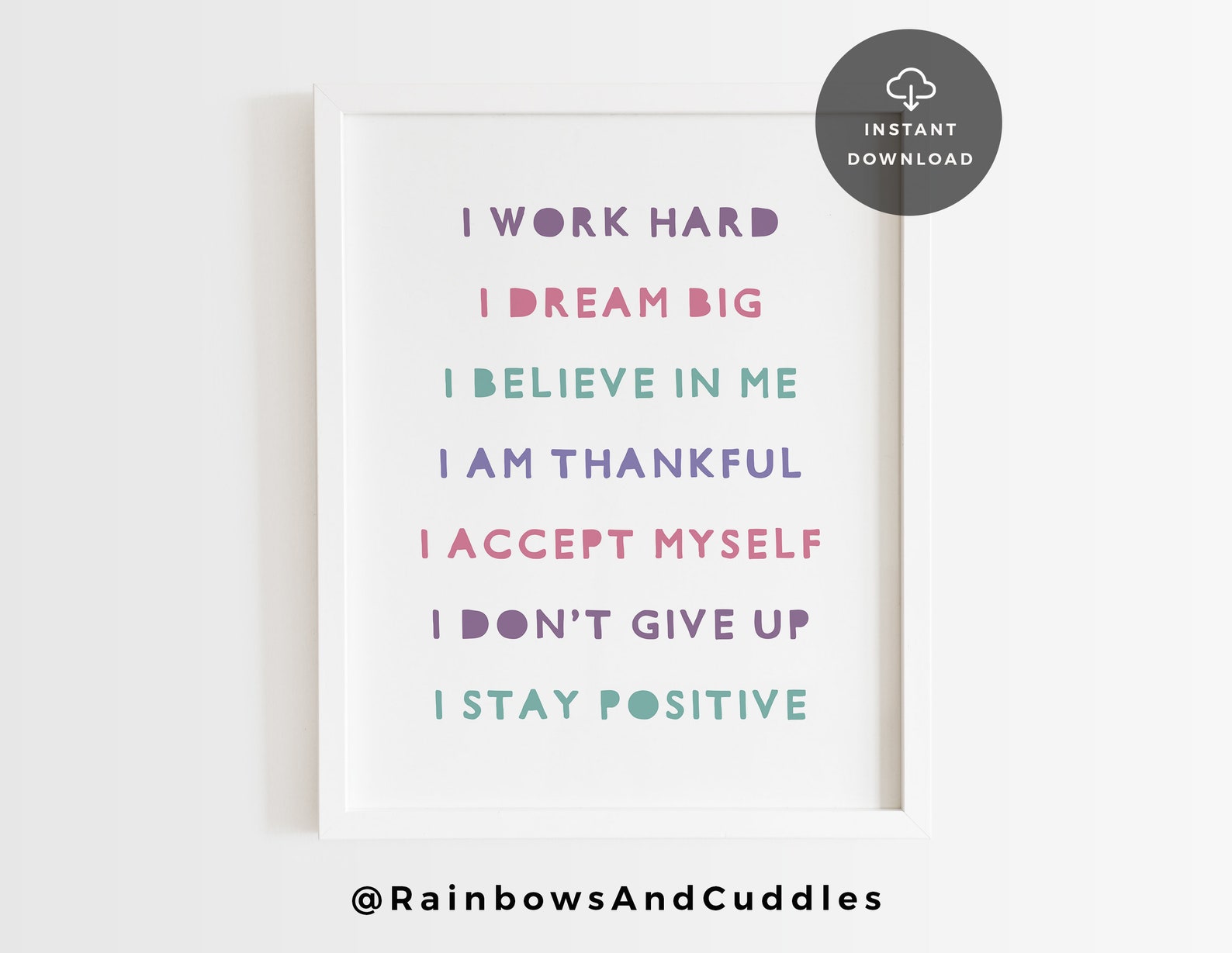 Printable Affirmation Poster for Kids Affirmation Posters - Etsy