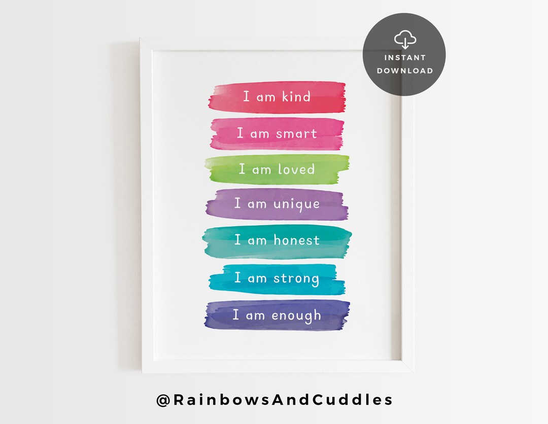 Printable Affirmation Poster for Kids Affirmation Posters - Etsy Canada