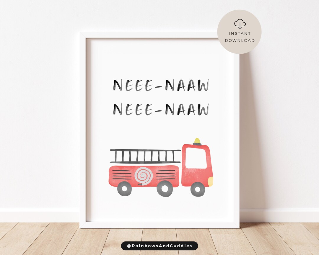 Nursery Vehicle Print Transportation Toddler Boys Room Wall Art ...