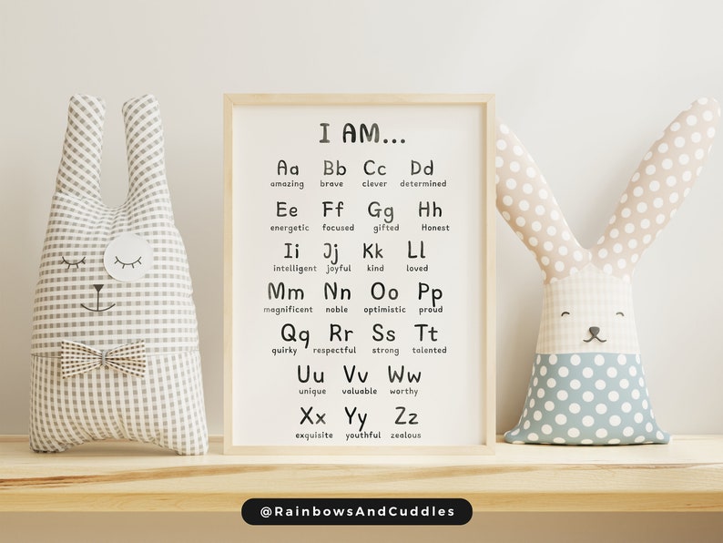 Printable Affirmation Poster for Kids ABC Affirmation Posters School ...