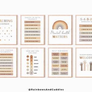 16 Calm Corner Posters Boho Printable Bundle Calm Corner Autism Posters ...