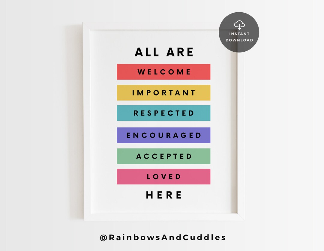 All Are Welcome Early Education Poster Educational Posters for Toddler ...