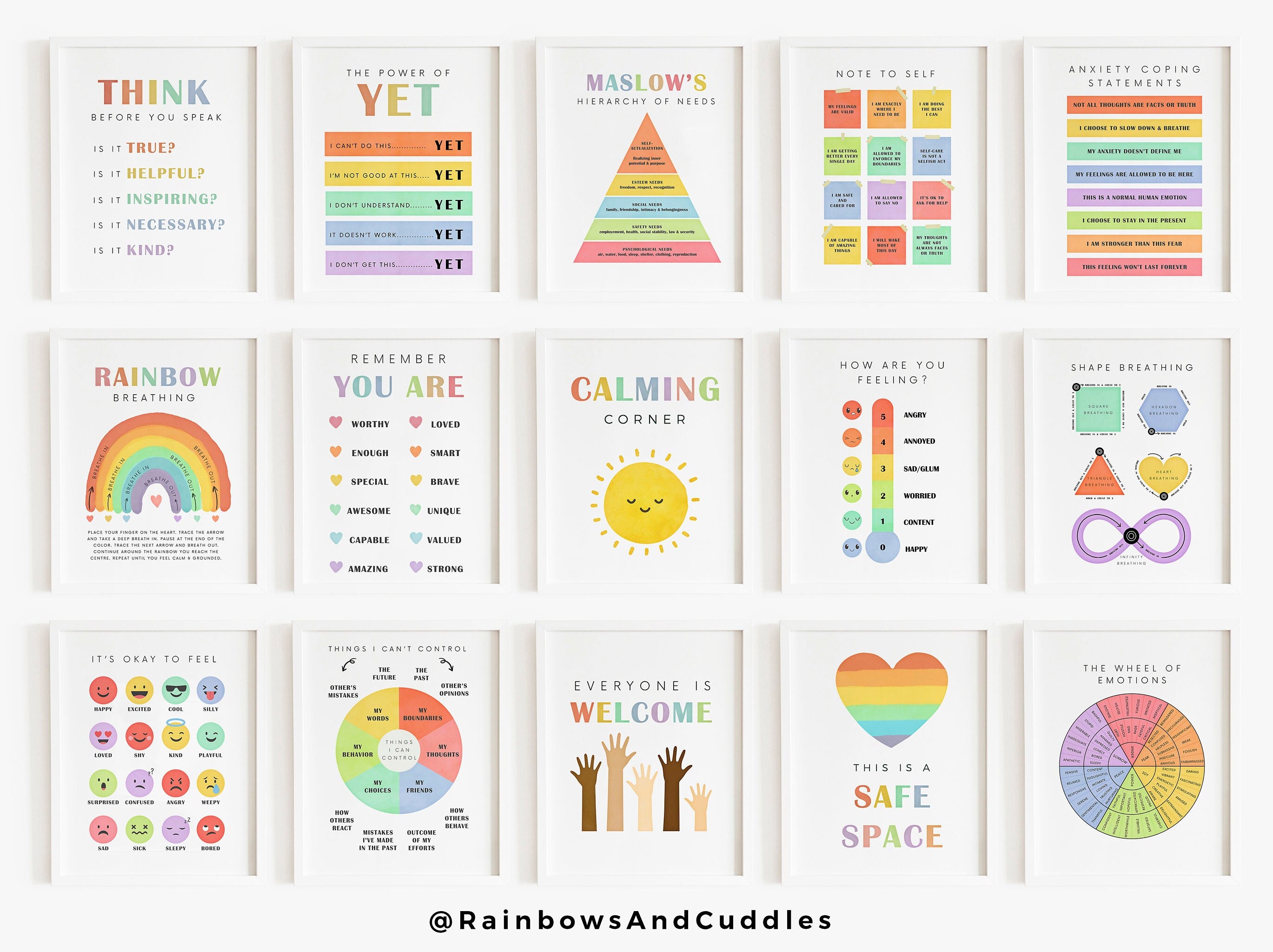 21 Calm Corner Printable Bundle Calming Corner Posters Peace Corner ...