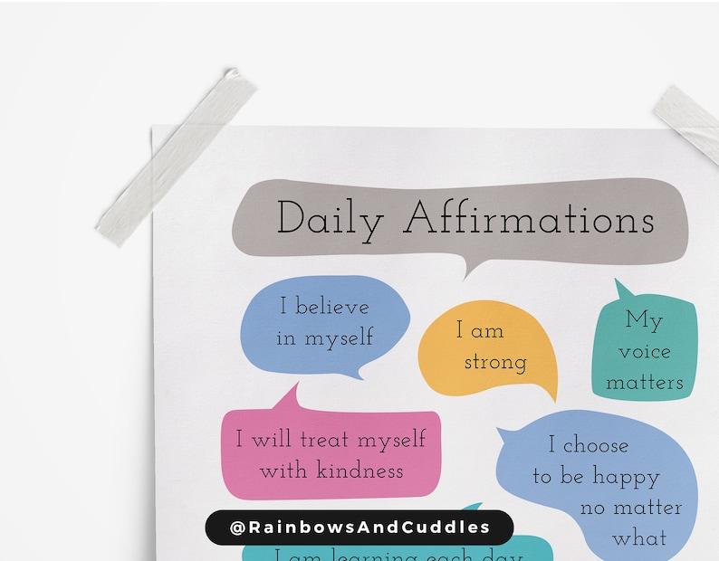 Printable Affirmation Poster for Kids Affirmation Posters - Etsy