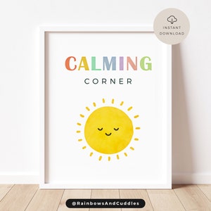 Calming Corner Printable, Daily Reminder Poster, Note to Self Chart ...