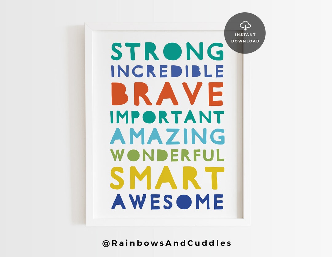 Printable Affirmation Poster for Kids Affirmation Posters - Etsy