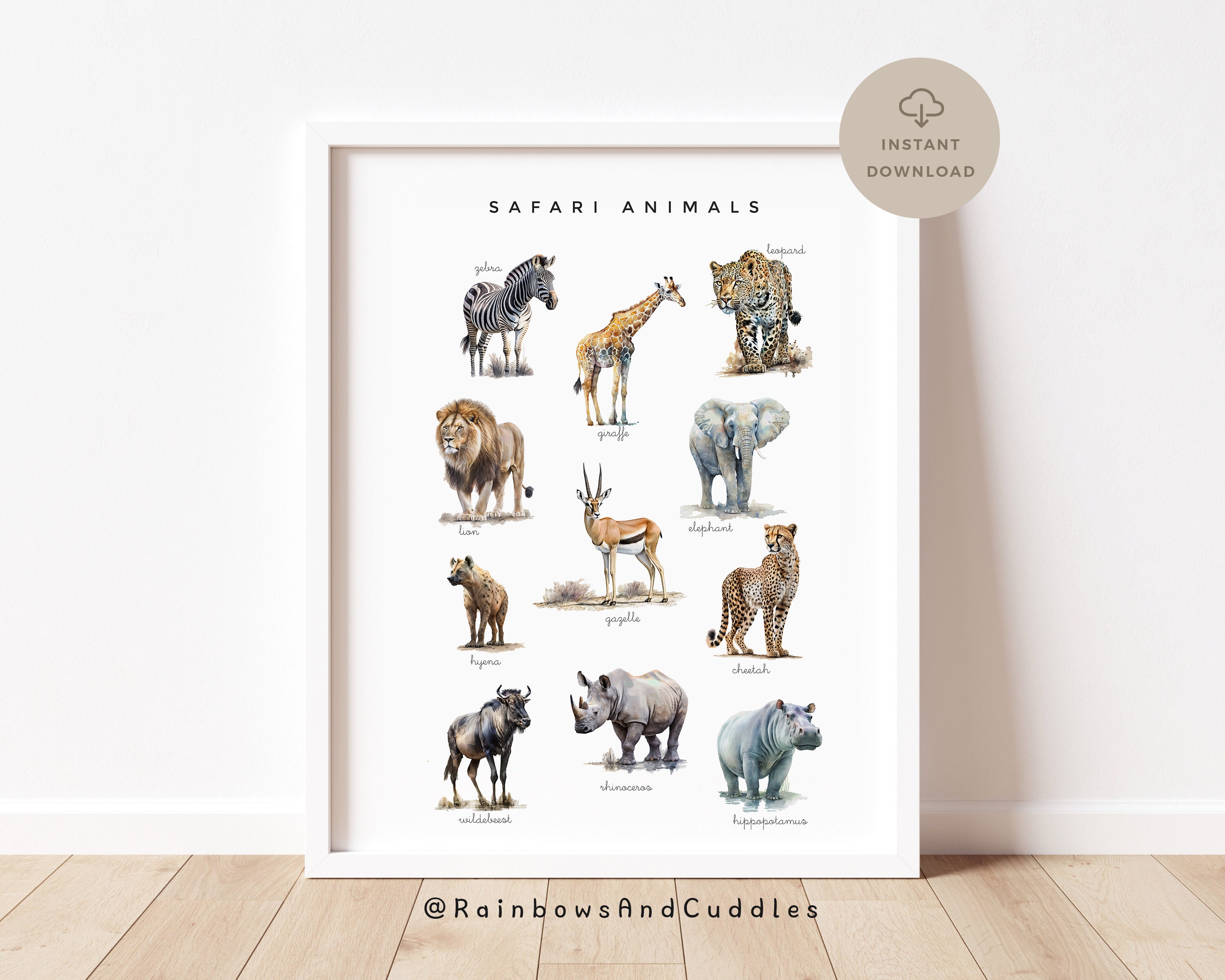 6 Animal Poster Bundle Wild Animals Farm Animals Sea - Etsy
