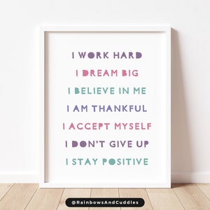Printable Affirmation Poster for Kids Affirmation Posters - Etsy
