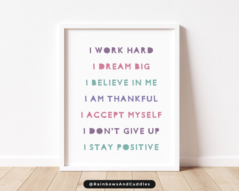 Printable Affirmation Poster for Kids Affirmation Posters - Etsy