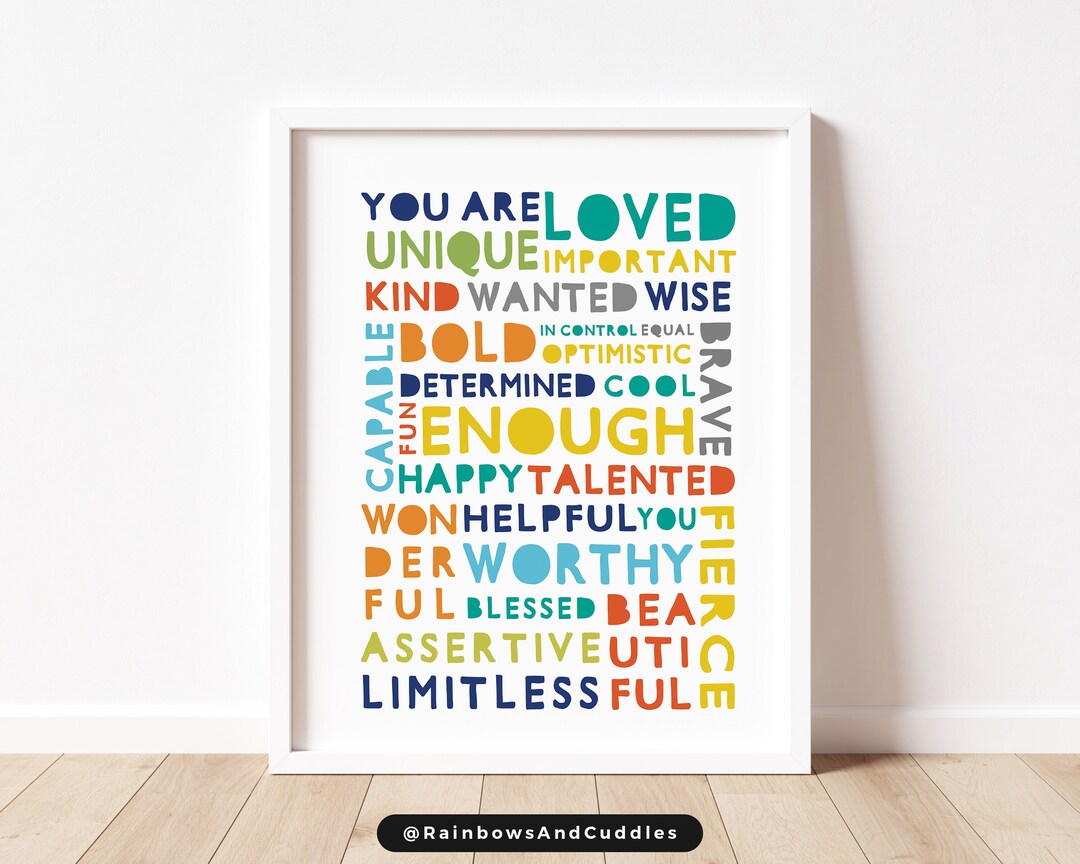 Printable Affirmation Poster for Kids Affirmation Posters - Etsy