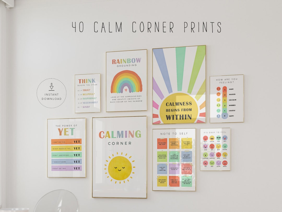 40 Calm Corner Autism Printable Bundle Calming Corner Posters Peace ...