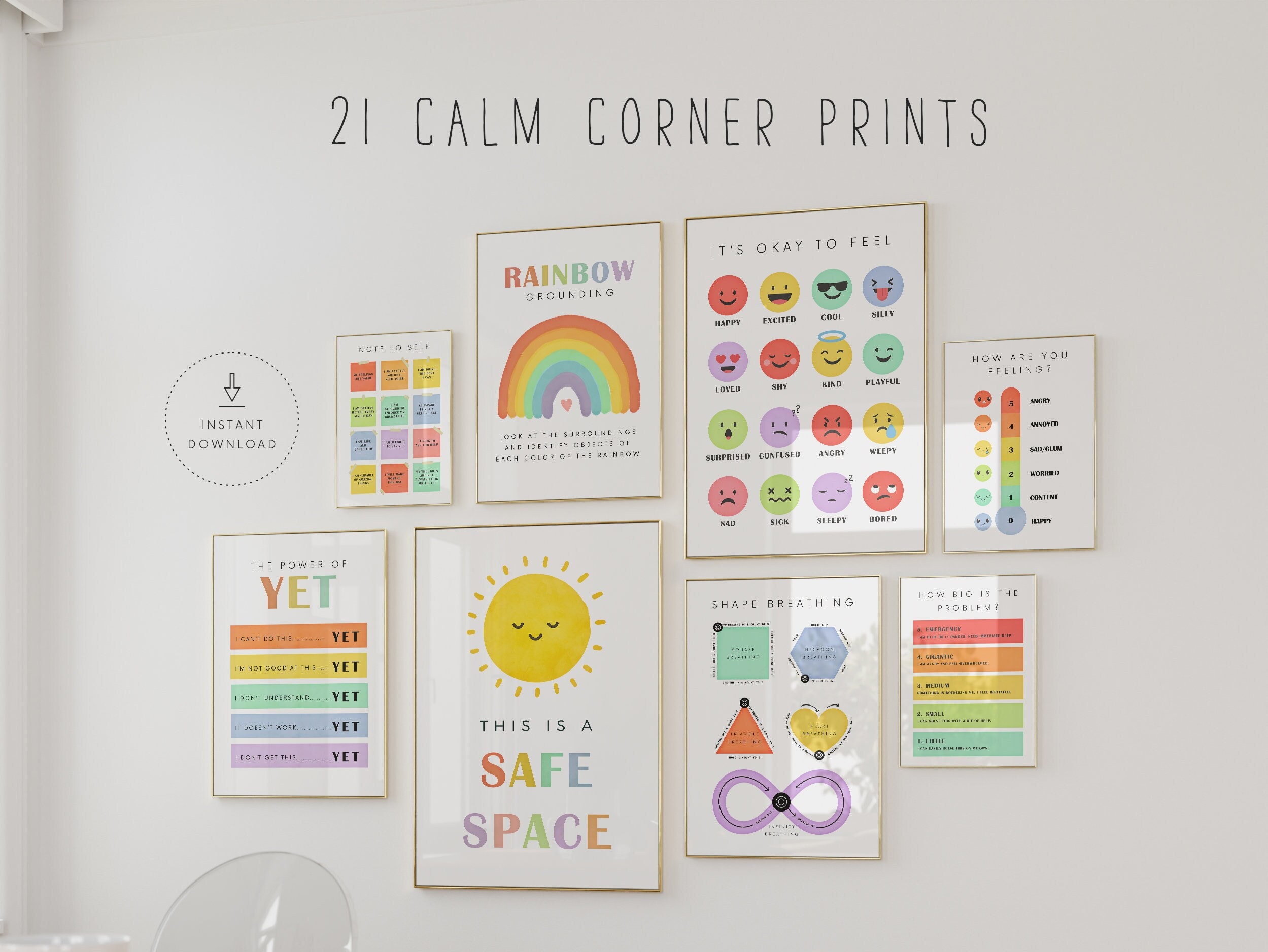 21 Calm Corner Autism Printable Bundle Calming Corner Posters Peace ...