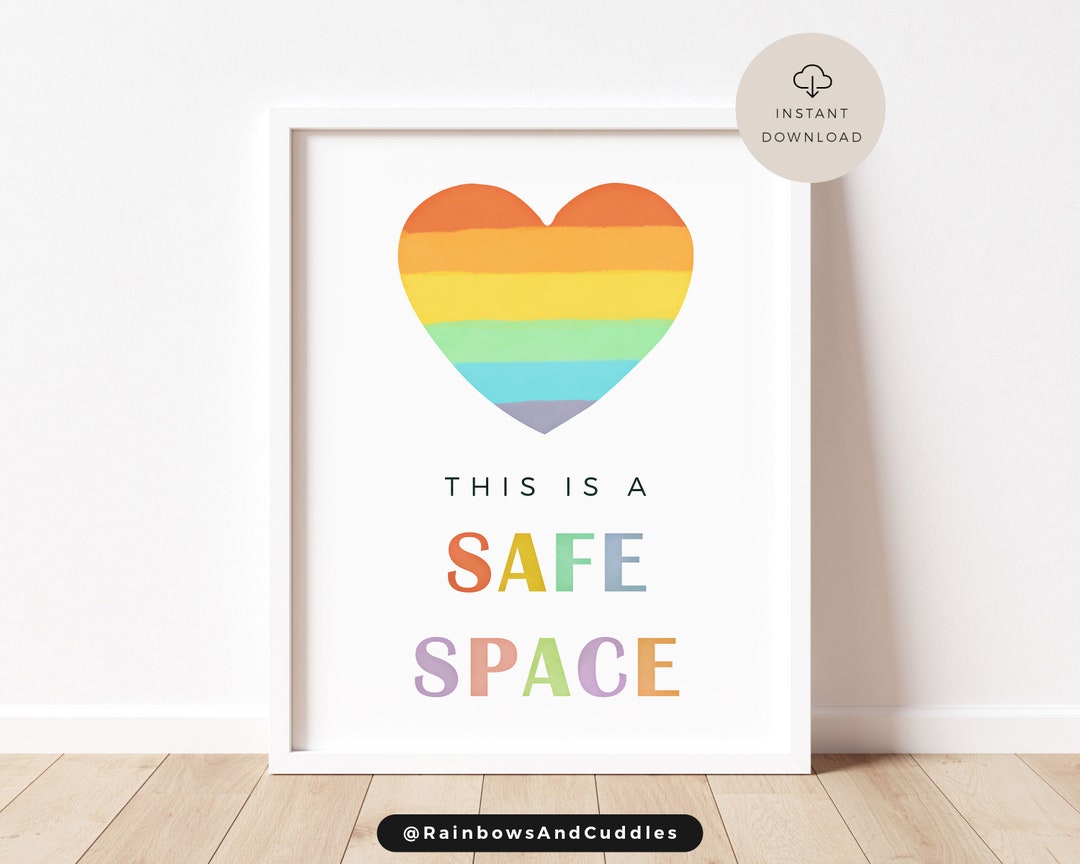 This is a Safe Space Printable Calm Corner Safe Space Poster Calm ...