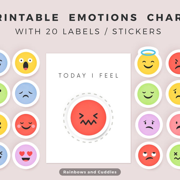 Funny Emotions Chart - Etsy