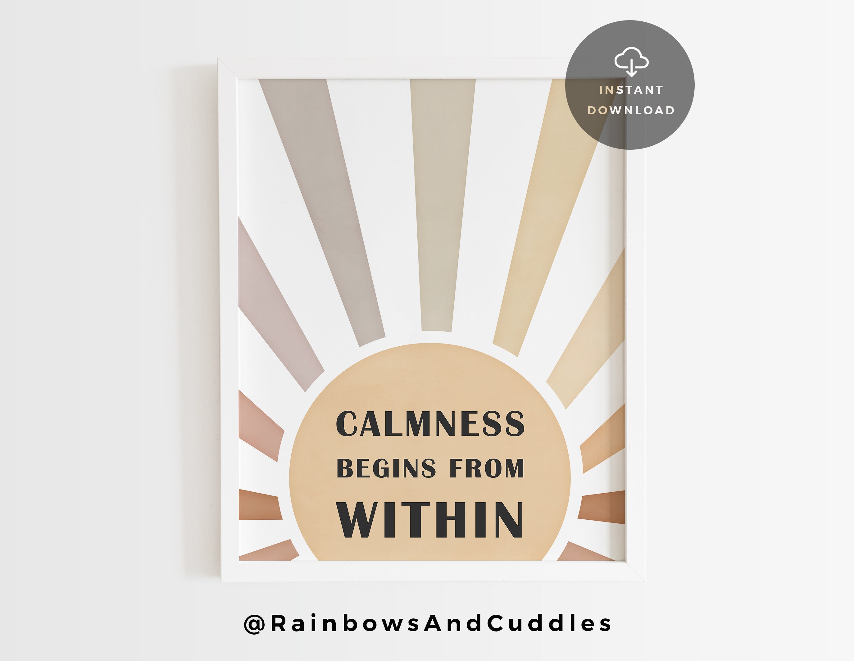 Self Care Poster Boho Therapy Counselor Wall Art Calm Corner CBT DBT ...