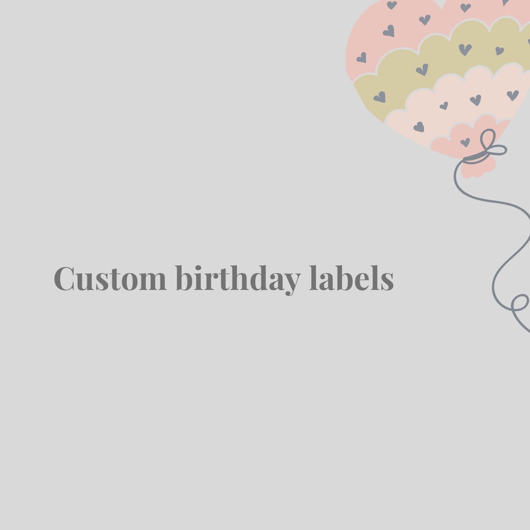 Custom BIRTHDAY Labels - Etsy