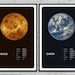 Set of 10 Digital Posters on Space Themes / Sun Mercury - Etsy