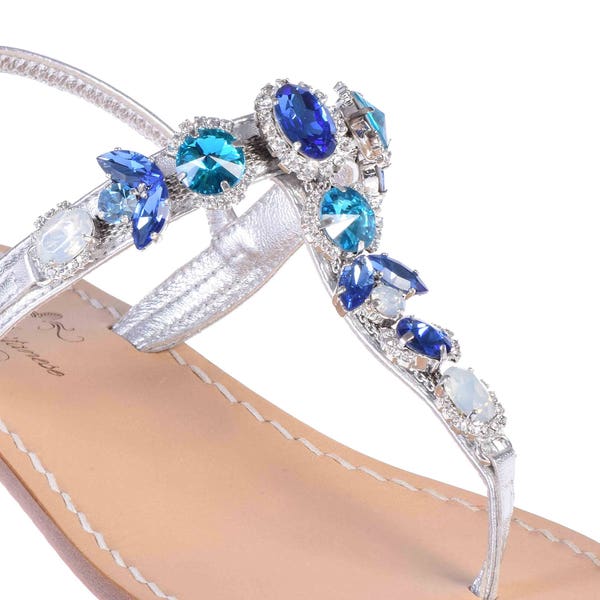 Blue Sandals - Etsy