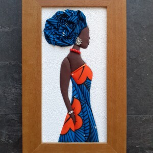 African Fabric Wall Art Gift African Fabric Picture African Wax Print ...