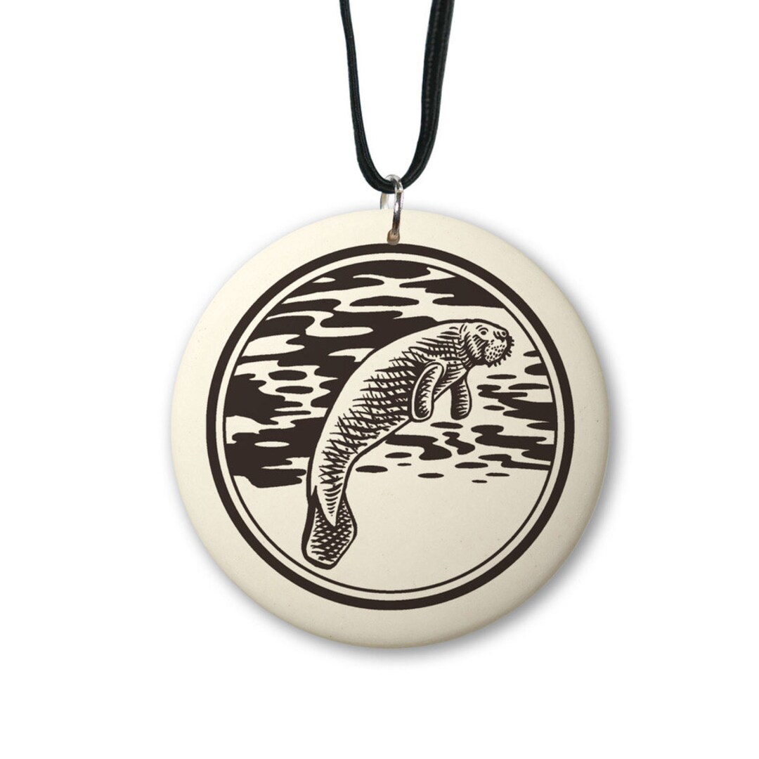 Manatee Necklace • American Handmade Jewelry • Ceramic Pottery Necklace ...